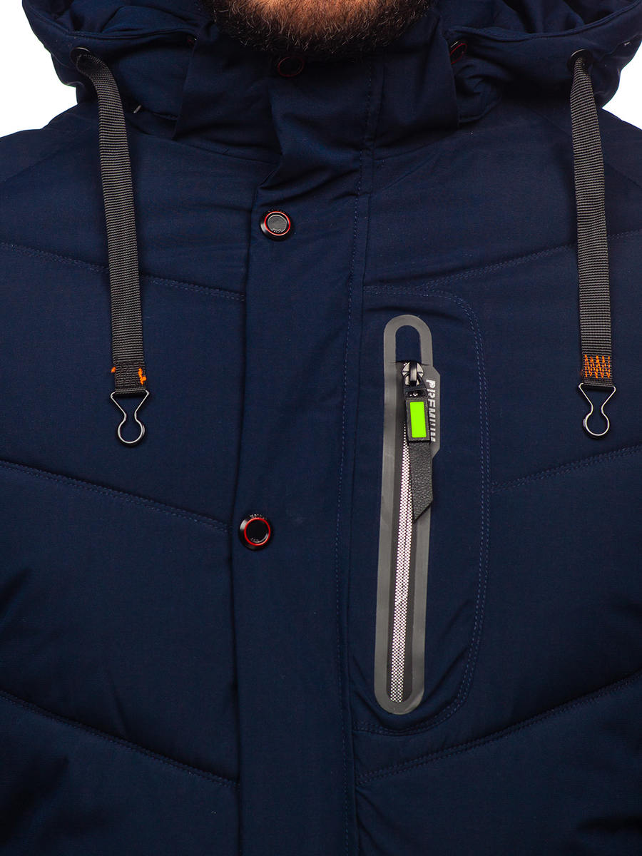 Geacă de iarnă matlasată bleumarin Bolf 22M55 - Bolf.ro